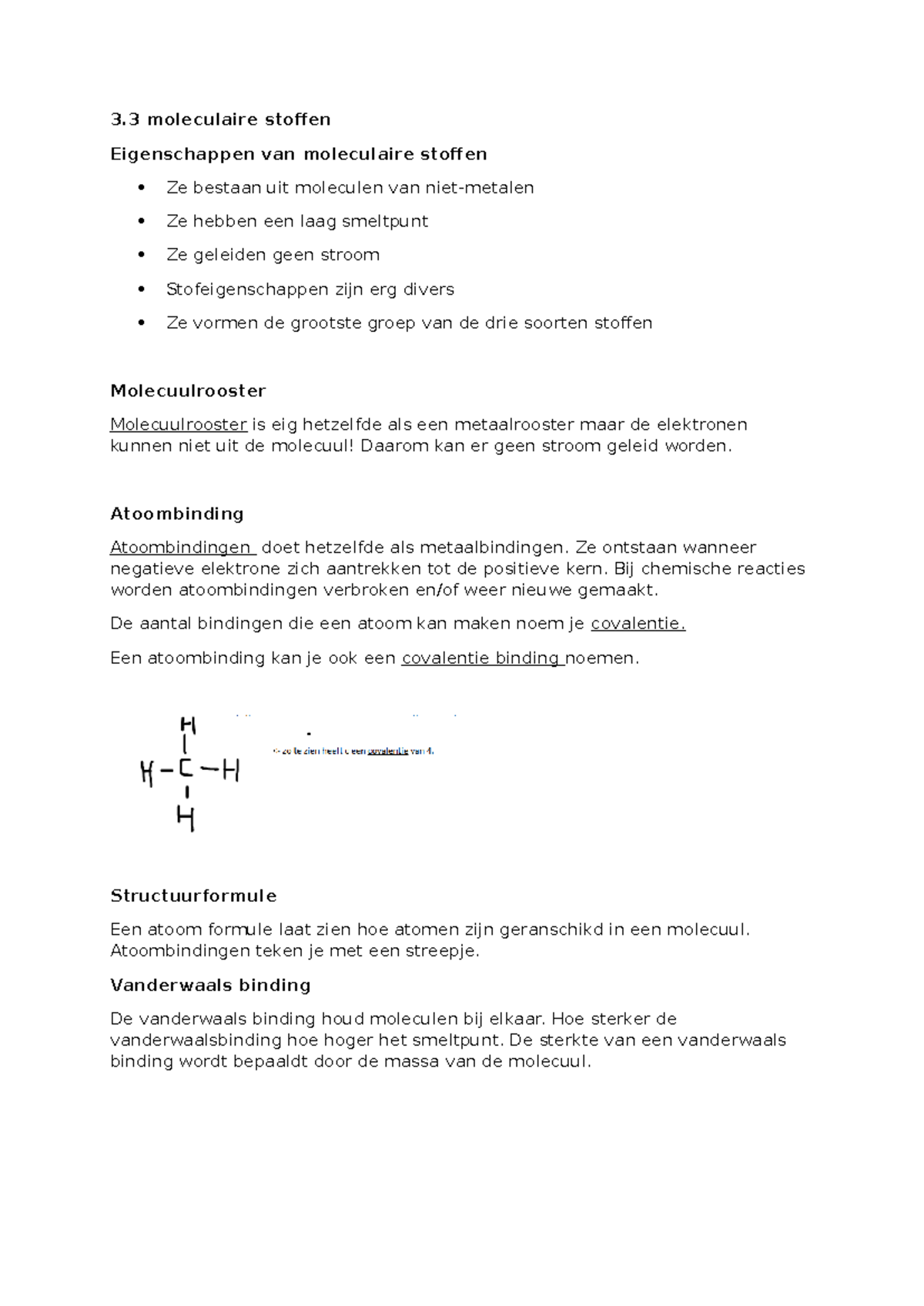 Hf 3.3 Moleculaire Stoffen: Eigenschappen en Structuren in Scheikunde ...
