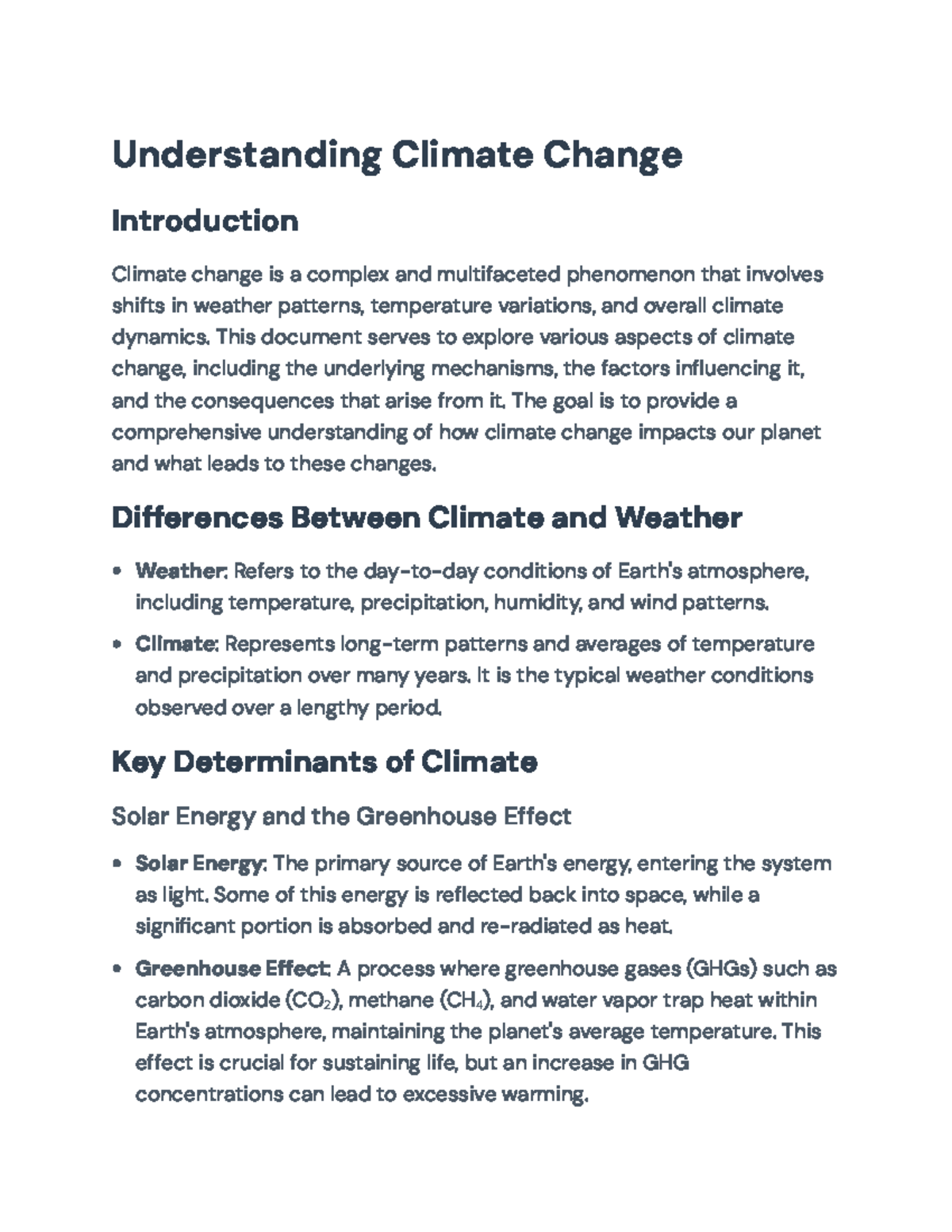 Understanding Climate Change: Mechanisms, Impacts, and Human Influence ...