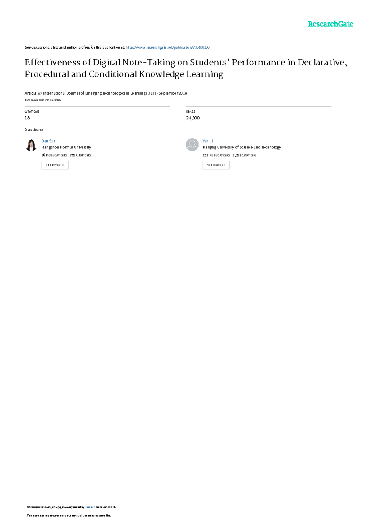 Effectiveness of Digital Note-Taking on Student Performance in CS ...