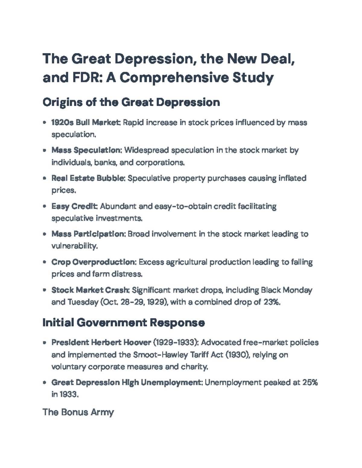 The Great Depression, The New Deal, and FDR: An In-Depth Analysis - The ...