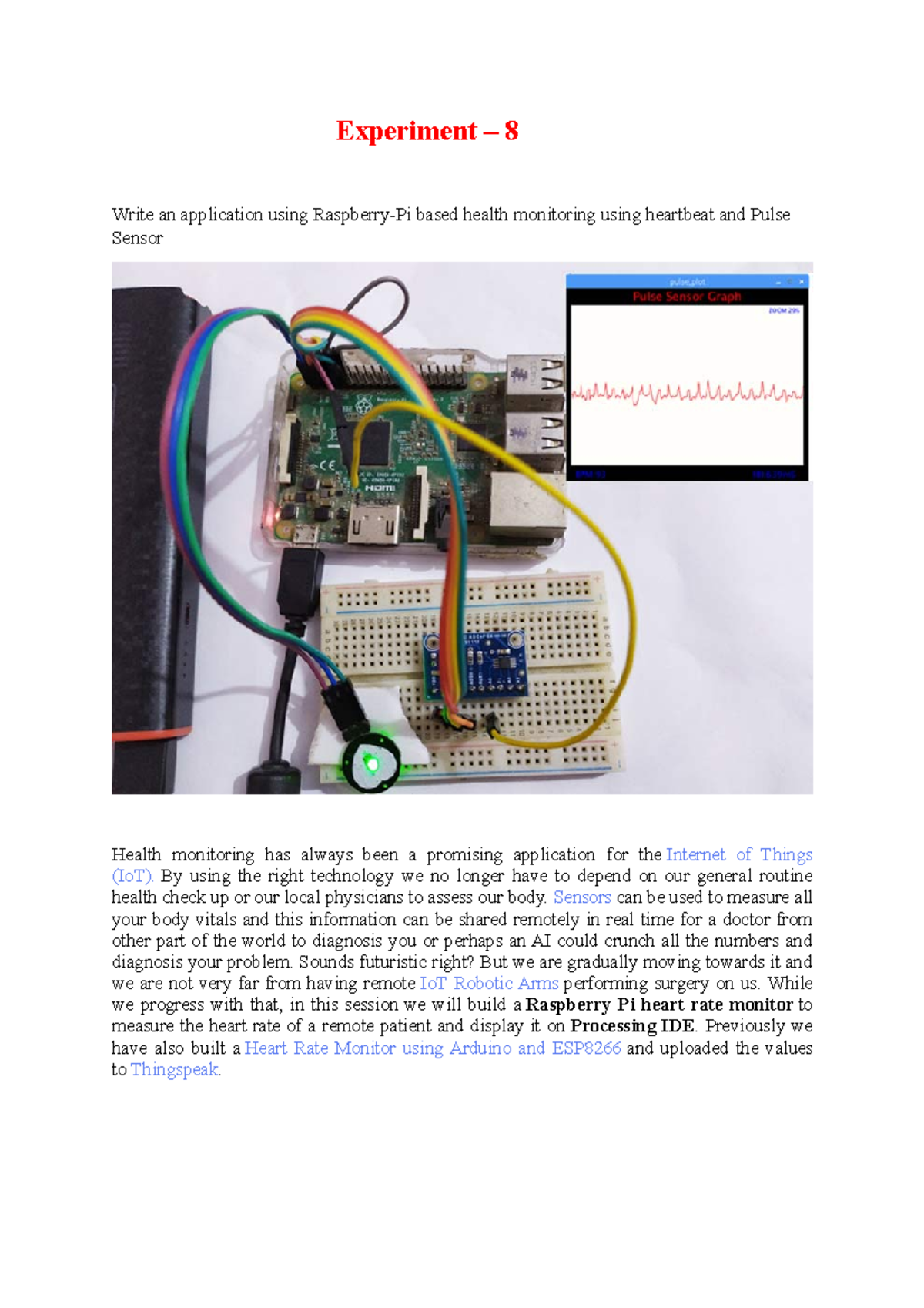 Experiment-8 - An application using Raspberry-Pi based health ...