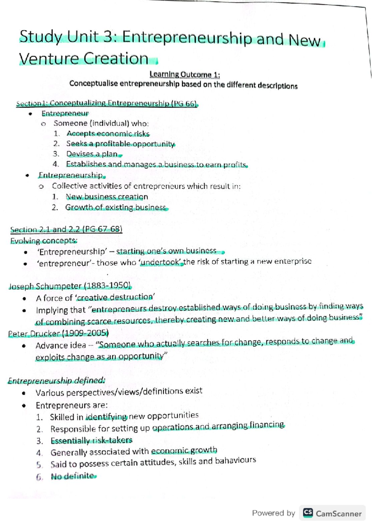 Business Unit 3 Study Notes for Effective Learning and Review - Studocu