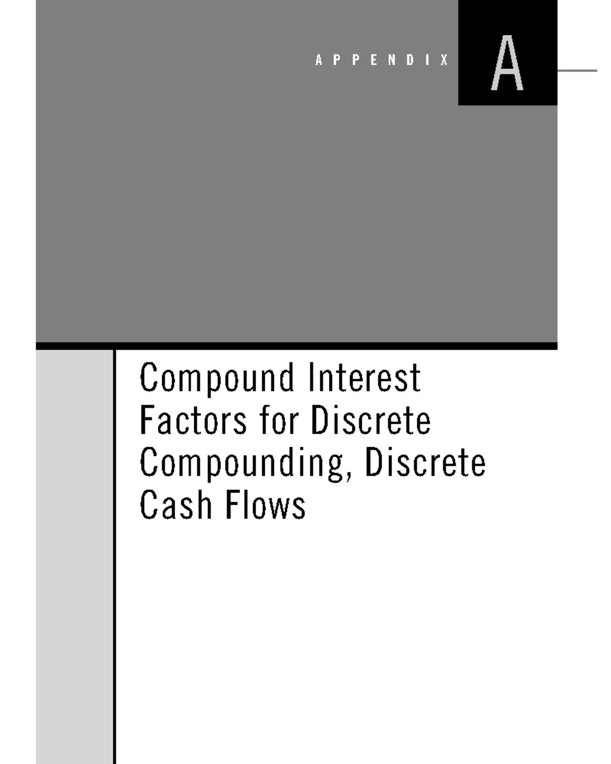 Discrete Compounding Factors and Cash Flow Tables - Studocu