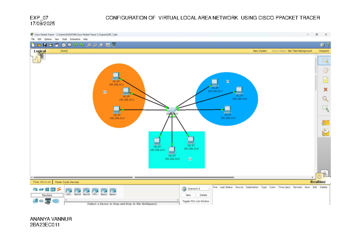 EXP_07: VLAN Configuration Using Cisco Packet Tracer - Studocu