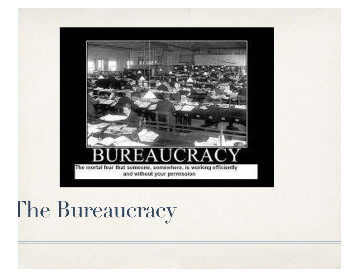Bureaucracy Overview: Structure, Employment, and Implementation Issues ...