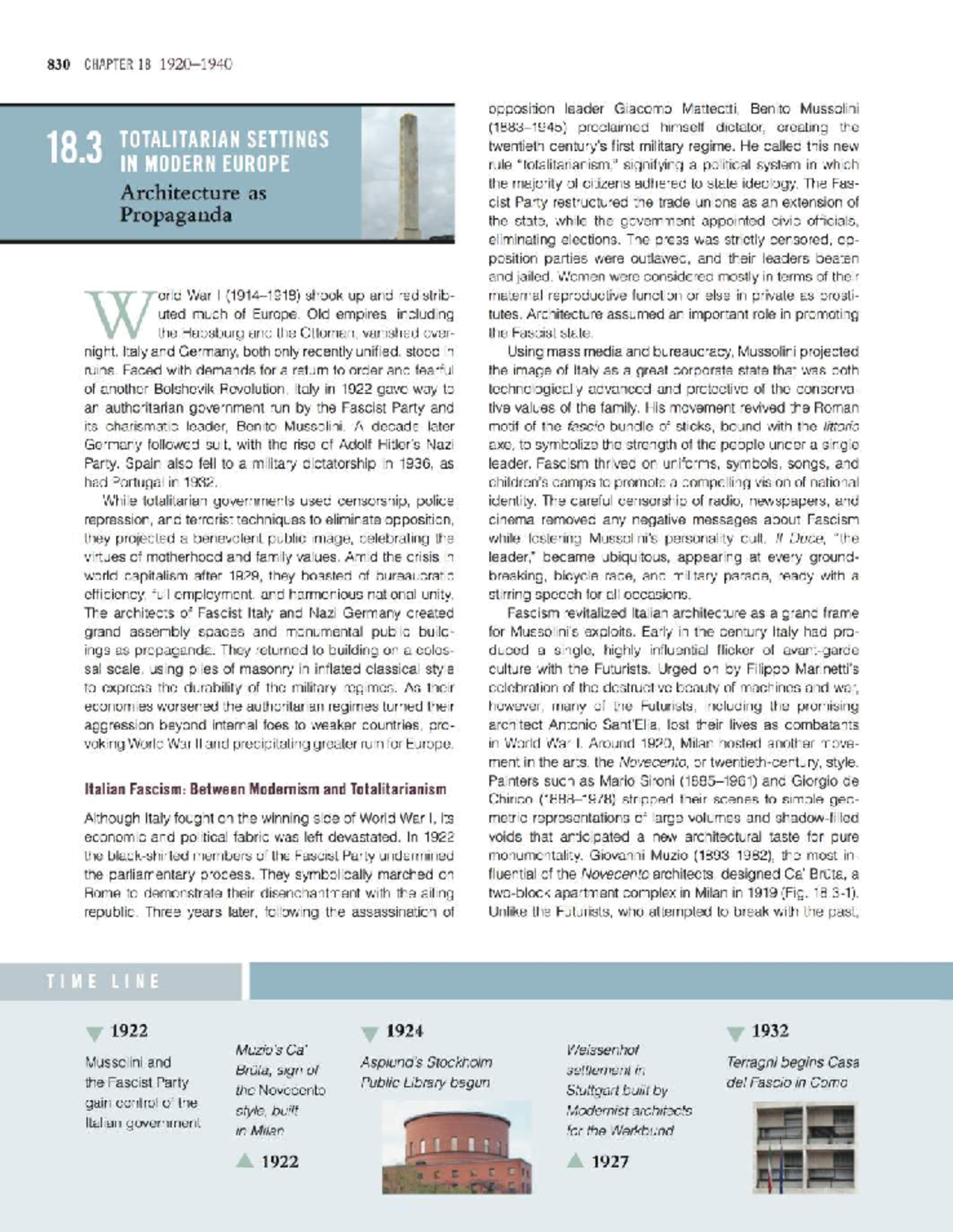 Totalitarian Architecture in Modern Europe: Fascism and Nazism (Chapter 18) - ####### 830 ...