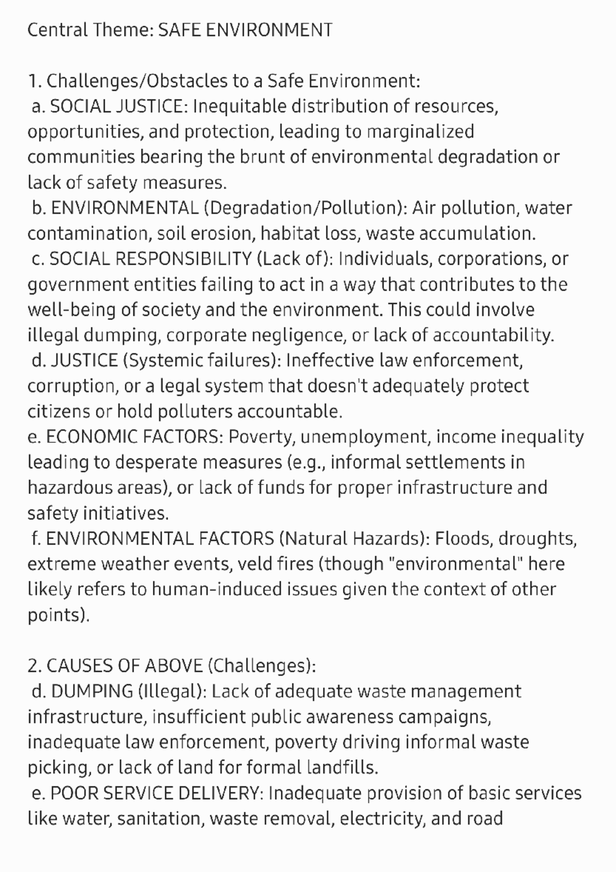 SAFE ENVIRONMENT: Addressing Social Justice & Community Challenges ...