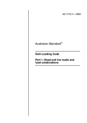 AS1170.1 - Overview of the Australian Standard for Structural Design ...