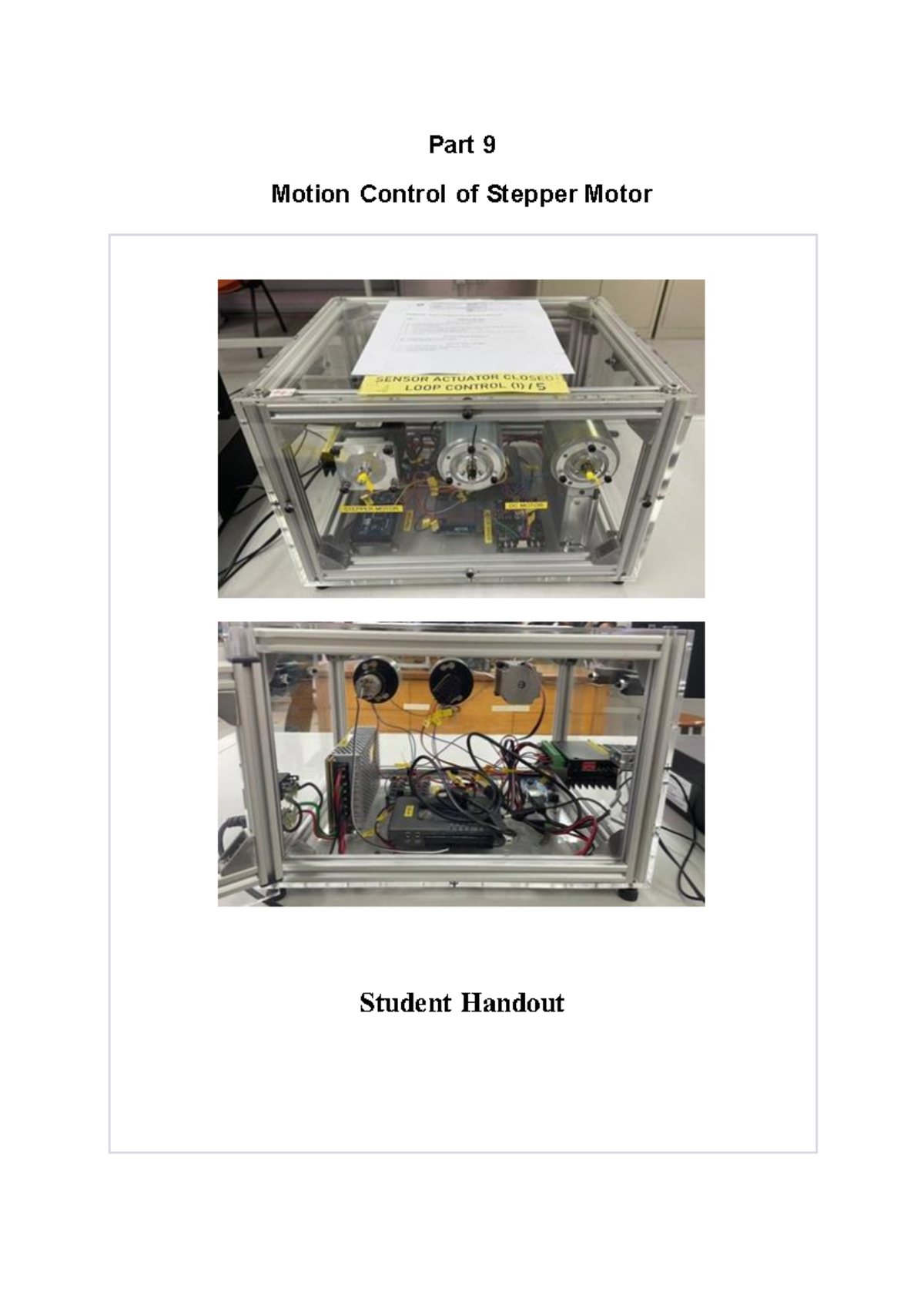 Stepper Motor Control Experiment: Motion Principles & Applications - Studocu