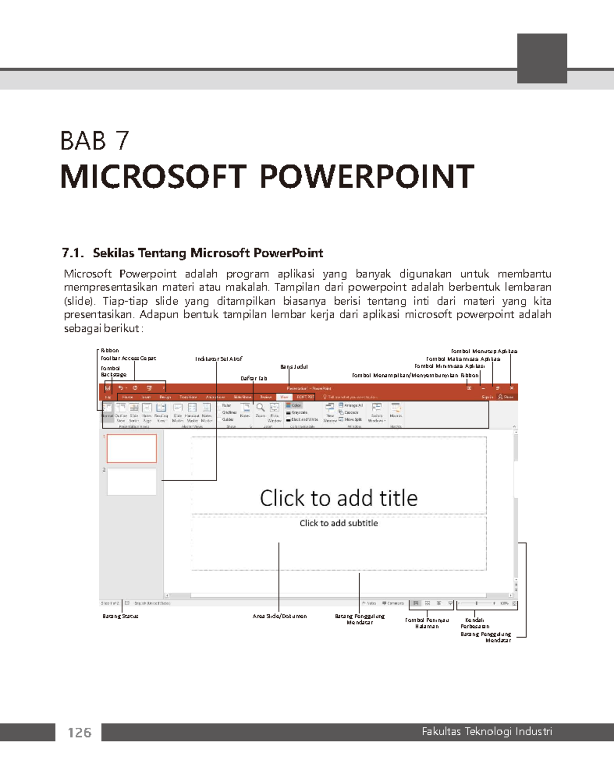 BAB 7: Pengenalan dan Menu Utama Microsoft PowerPoint (ICT 101) - Studocu