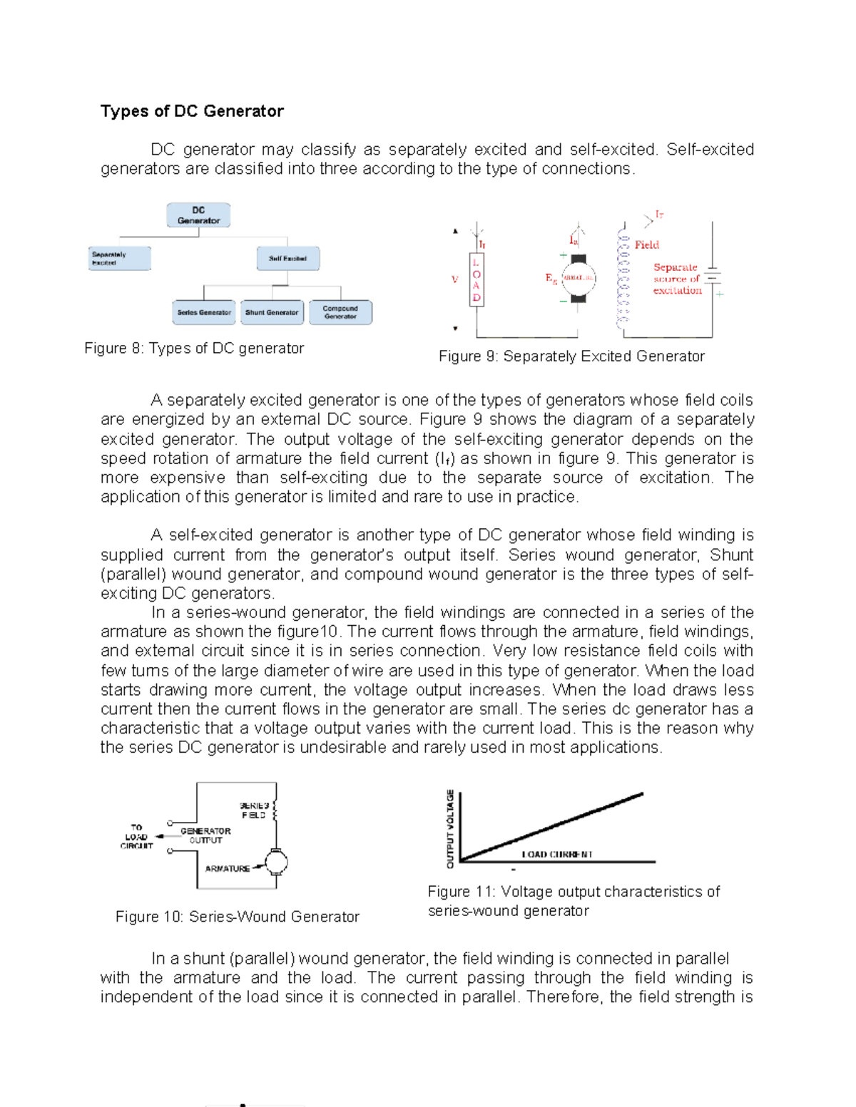 Types of DC Generators: Lecture Notes on Excitation Methods - Studocu