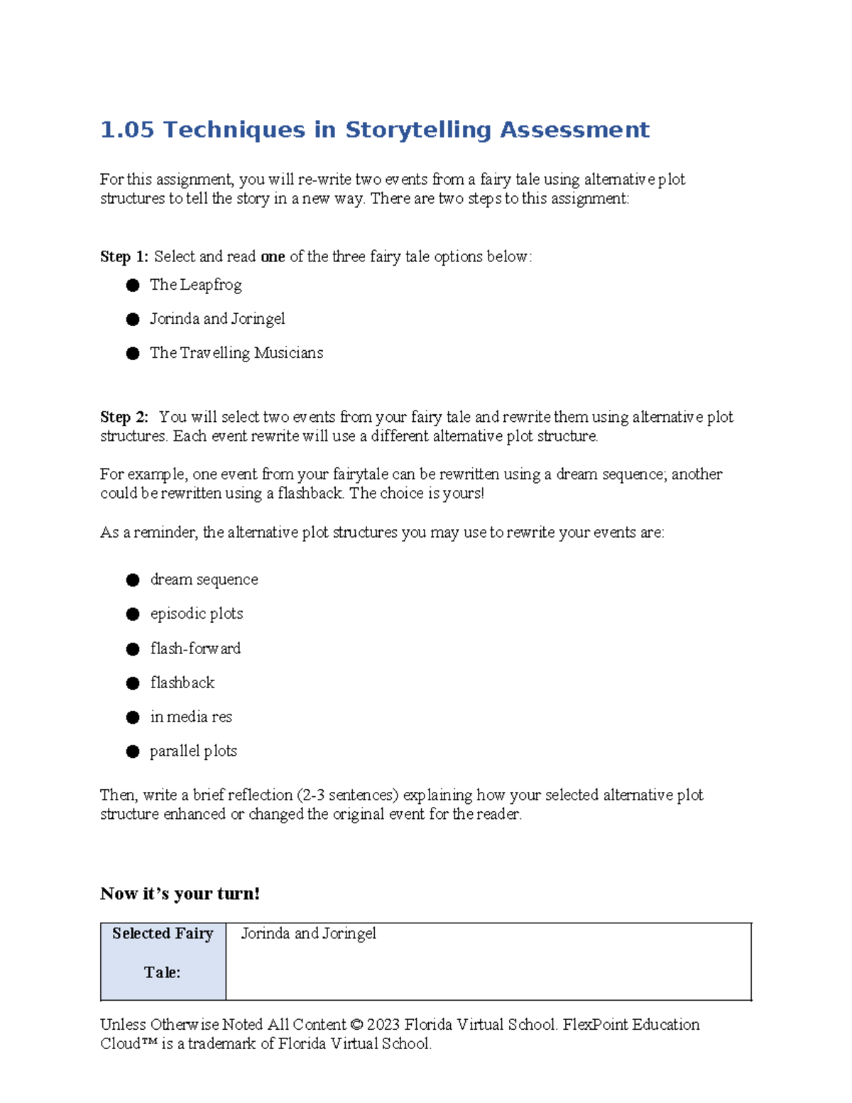 1.05 Fairy Tale Rewrite: Alternative Plot Techniques in Storytelling ...