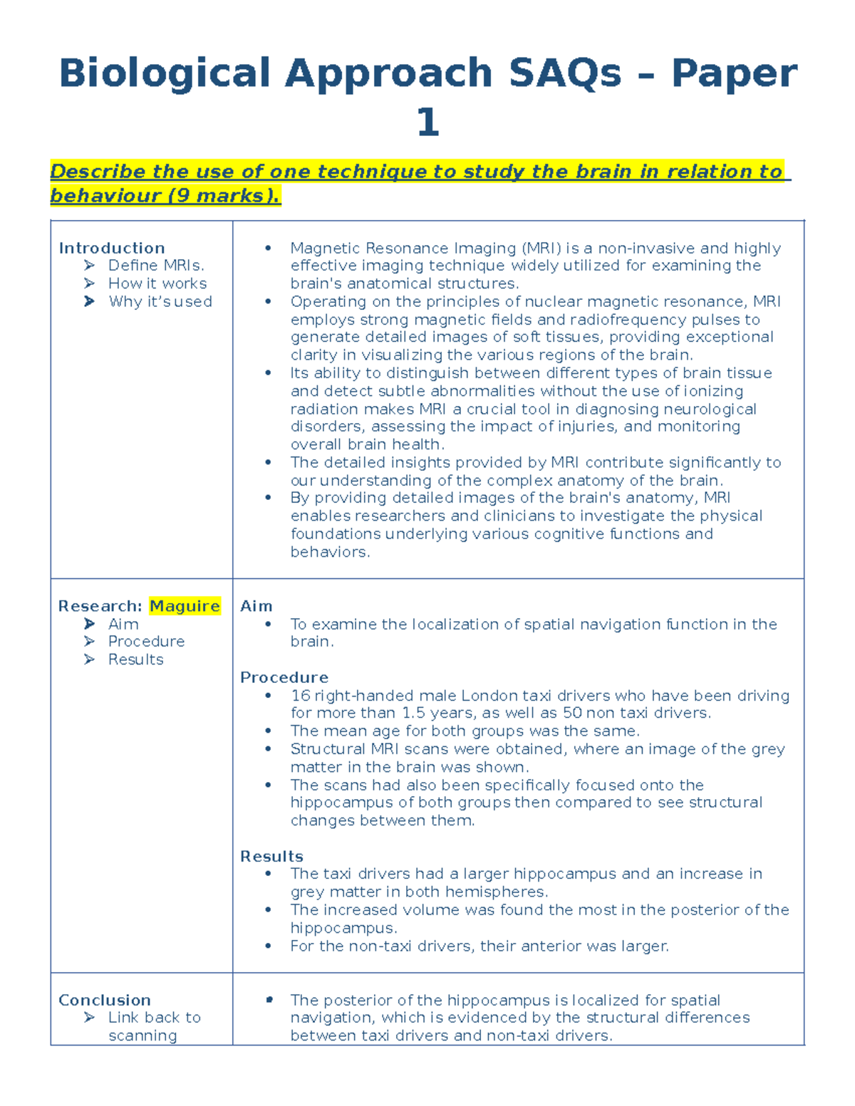 All Bio Approach SAQs (Paper 1) - Biological Approach SAQs – Paper 1 ...