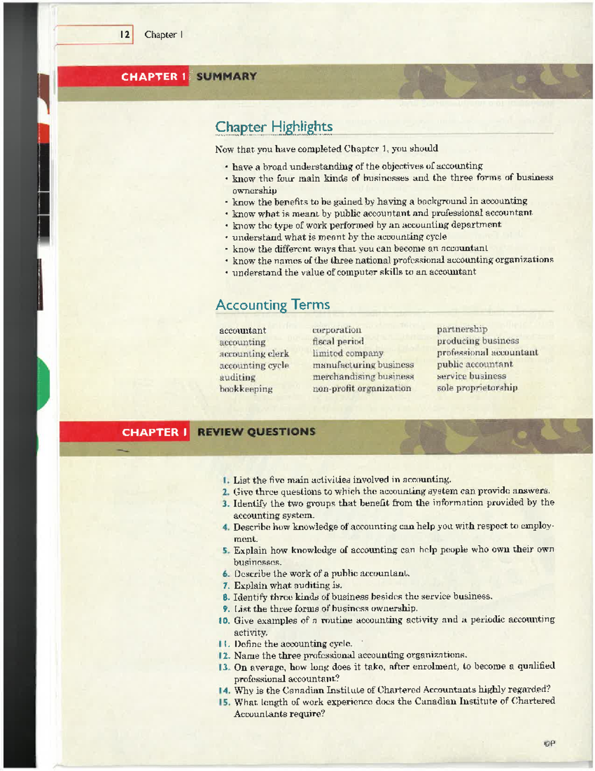 Ch 1 Accounting Overview & Review Questions - ACC101 Notes - Studocu