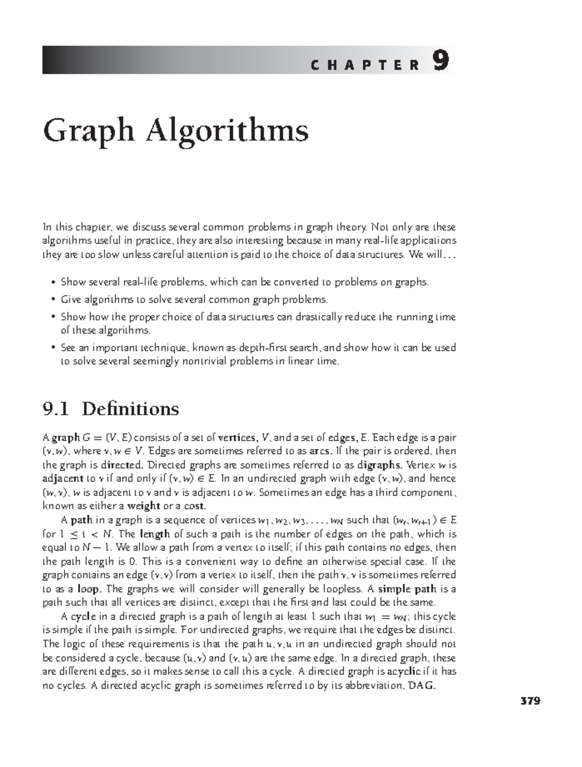 Data Structures in c++-398-445 - C H A P T E R 9 Graph Algorithms In this chapter, we discuss ...