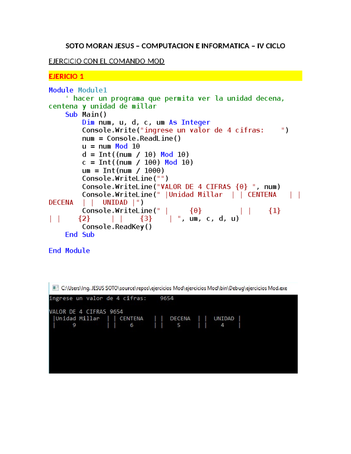 Ejercicio de Visual Basic - Computación e Informática IV Ciclo - Studocu