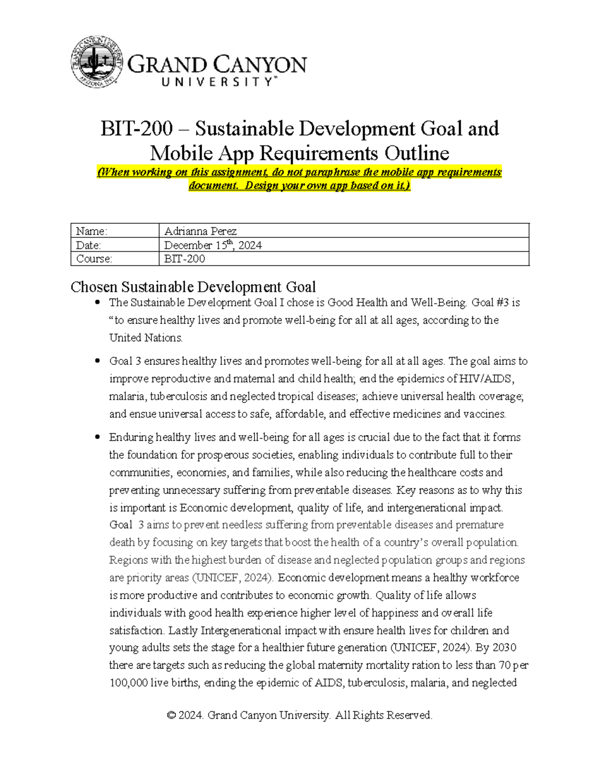 BIT-200 Topic 4: Mobile App Design for Sustainable Development Goal 3 ...