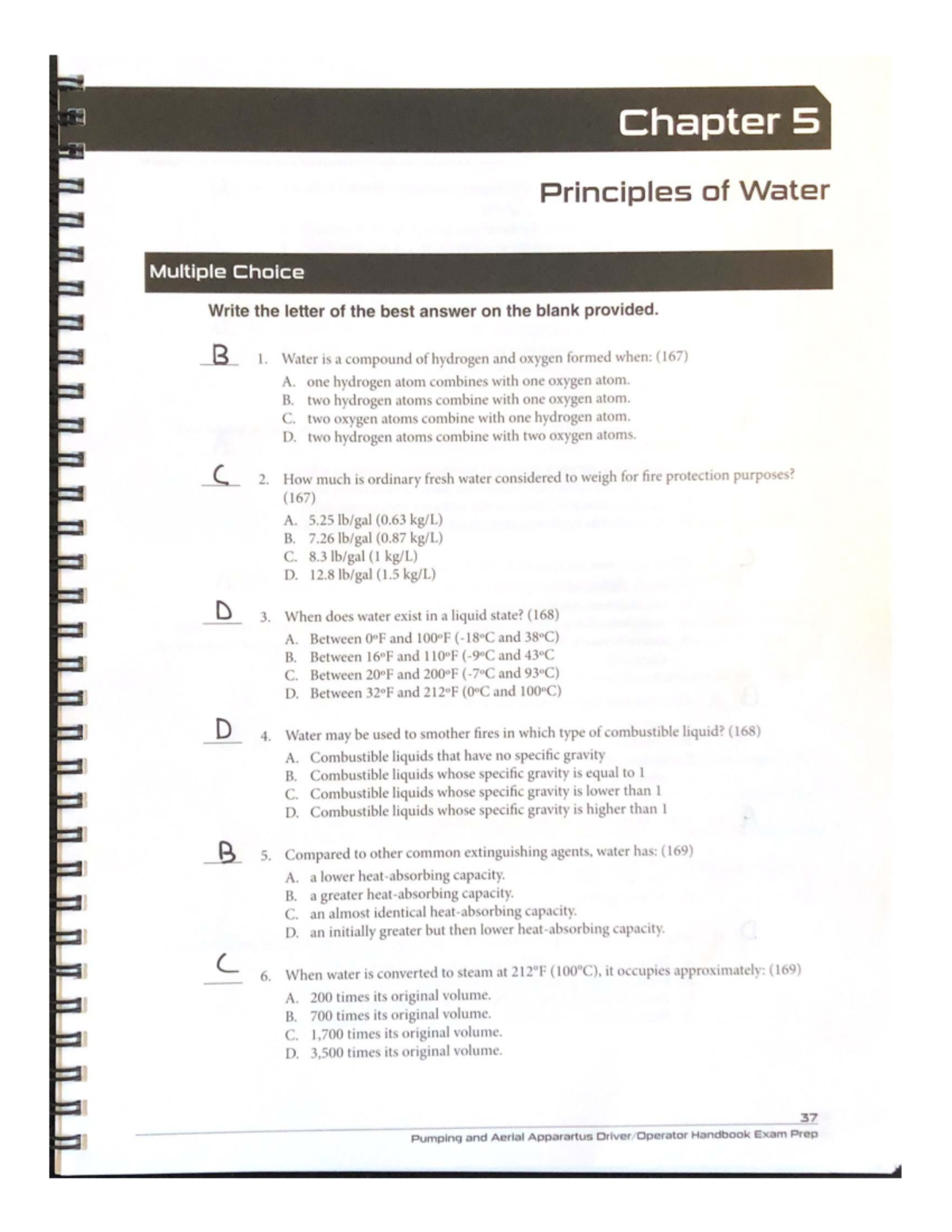 Chapter 5 Water Principles: Key Concepts & MCQ Study Guide - Studocu
