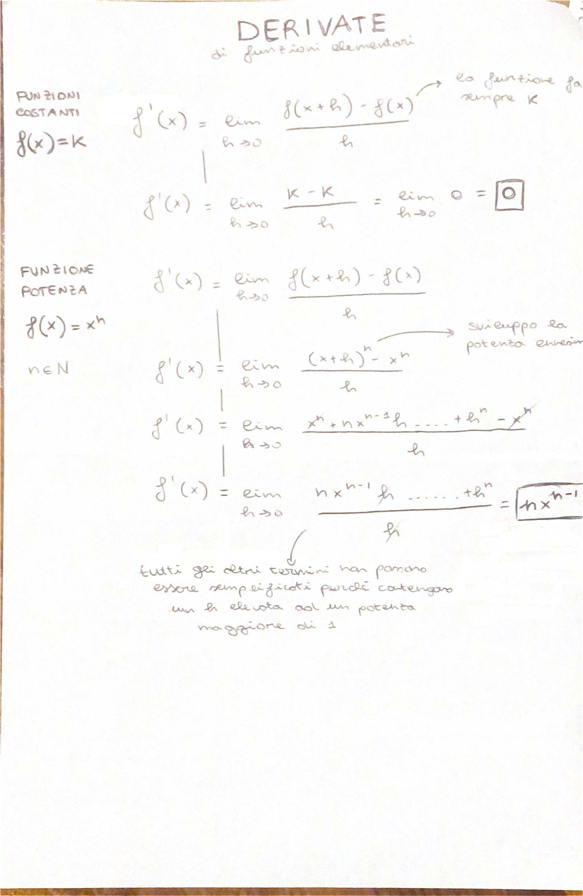 Deri - Derivate - Matematica (Scientifico) - Tradizionale - tion Gian gw oem Co Funtrore Po. 4 ...