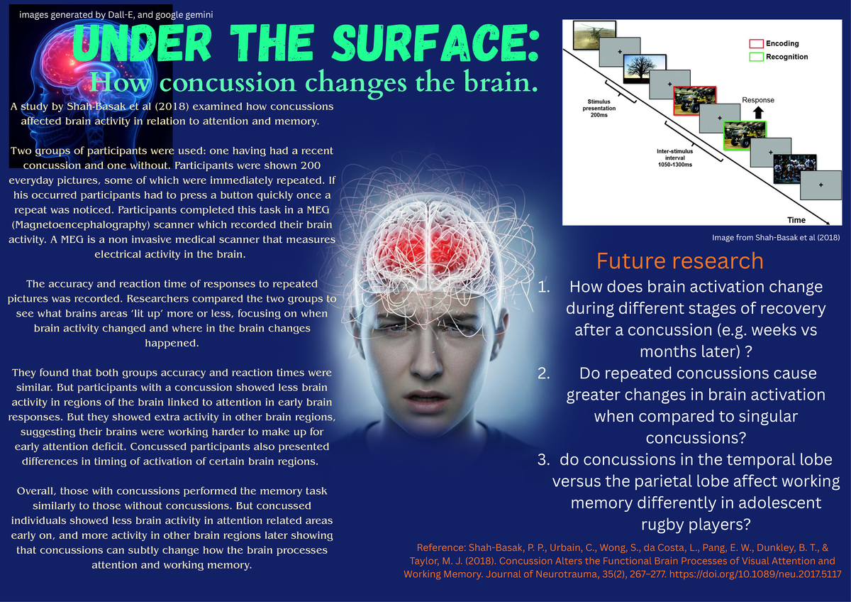PSY 101: Poster Assignment on Concussion Effects on Brain Activity ...