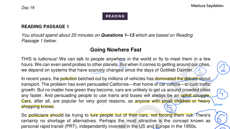 Reading Going nowhere fast - Academic english - Studocu