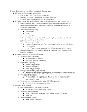 Psych 101 - Exam 2: States of Consciousness and Conditioning Notes ...