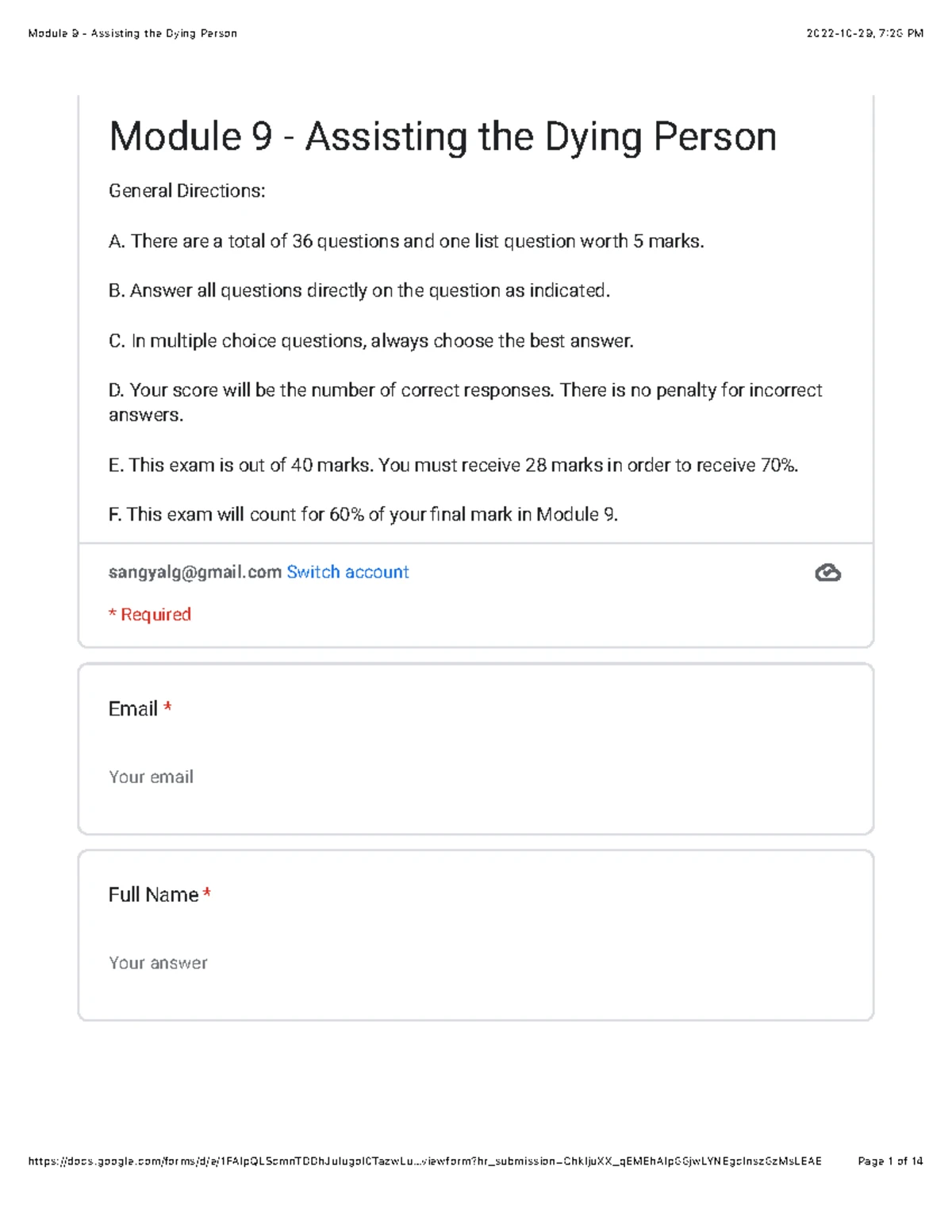 Module 1 - PSW Foundations Test A - - Studocu