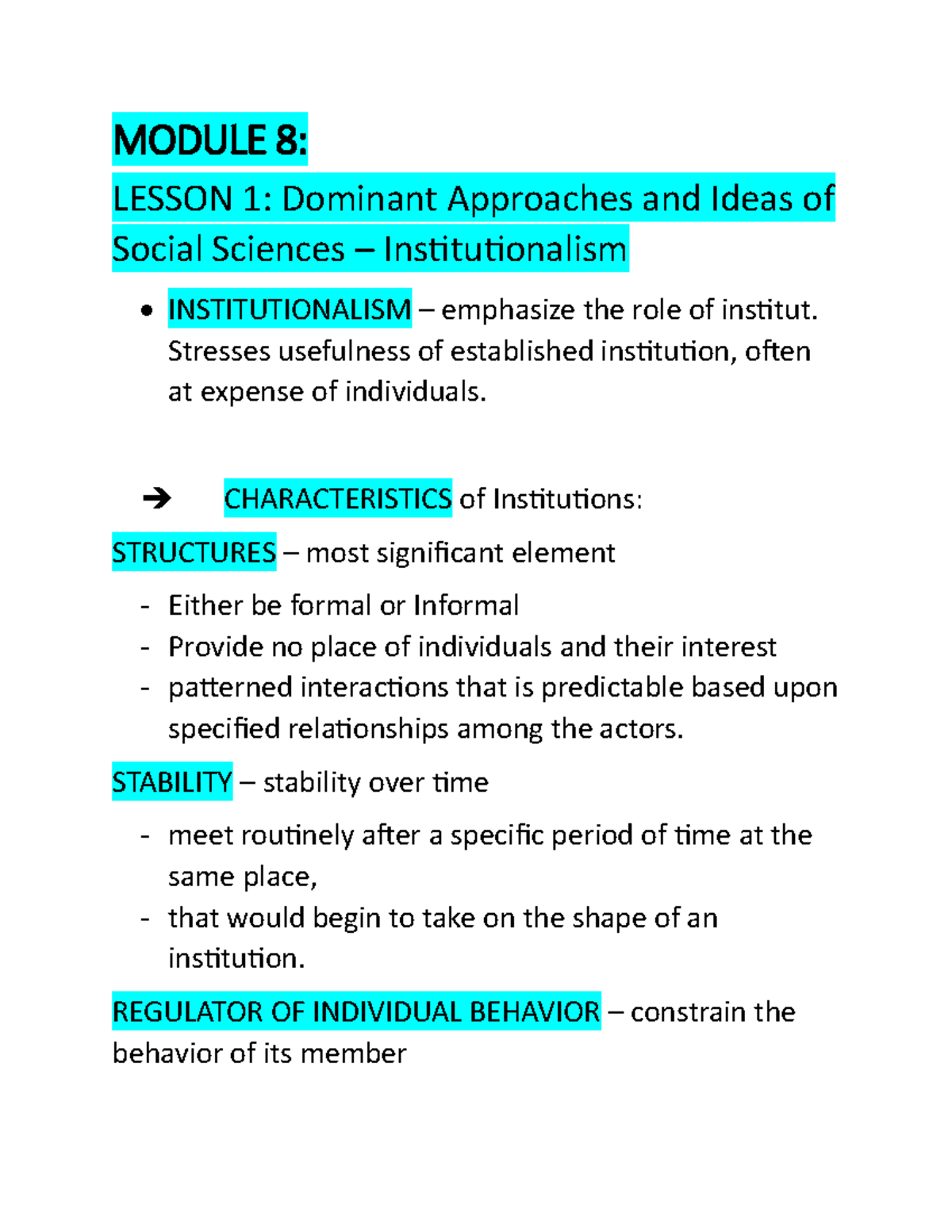 DISS Rebyuwerrrrrr Q2 MODS 8 TO 11 - MODULE 8: LESSON 1: Dominant ...