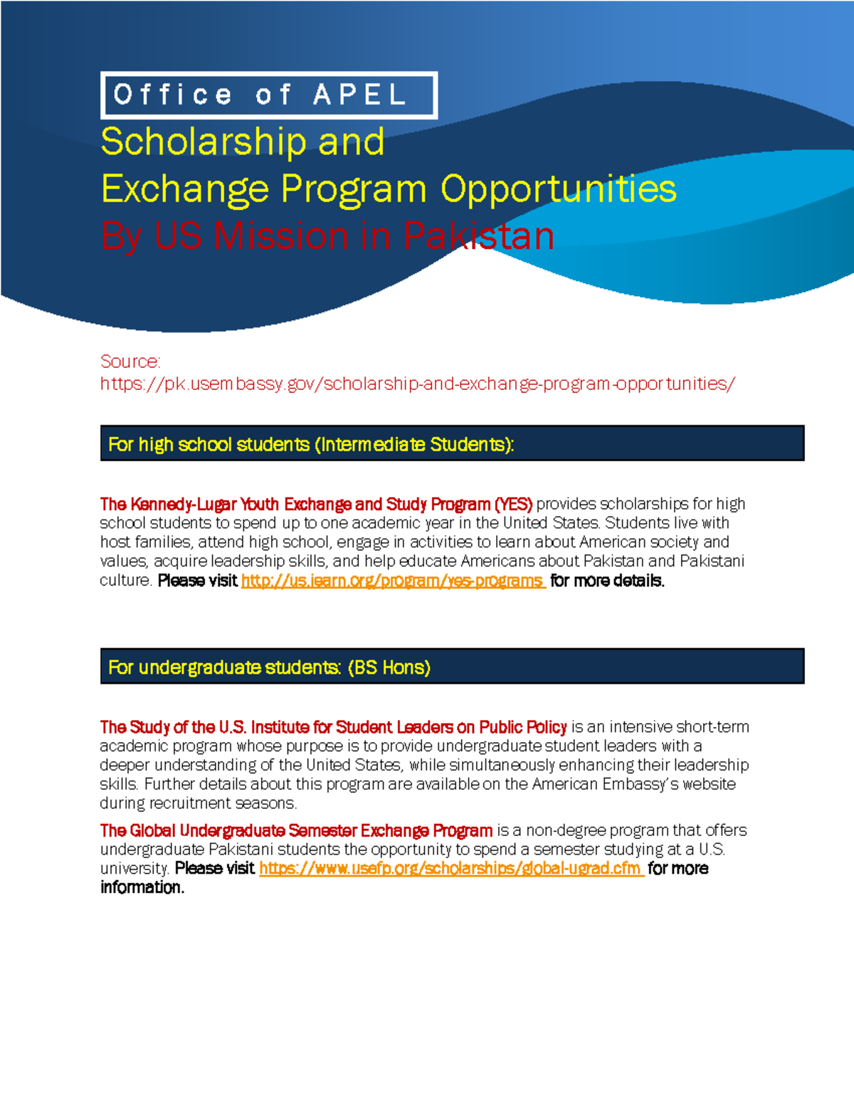 USA Student Exchange Scholarship Programs - Scholarship and Exchange ...