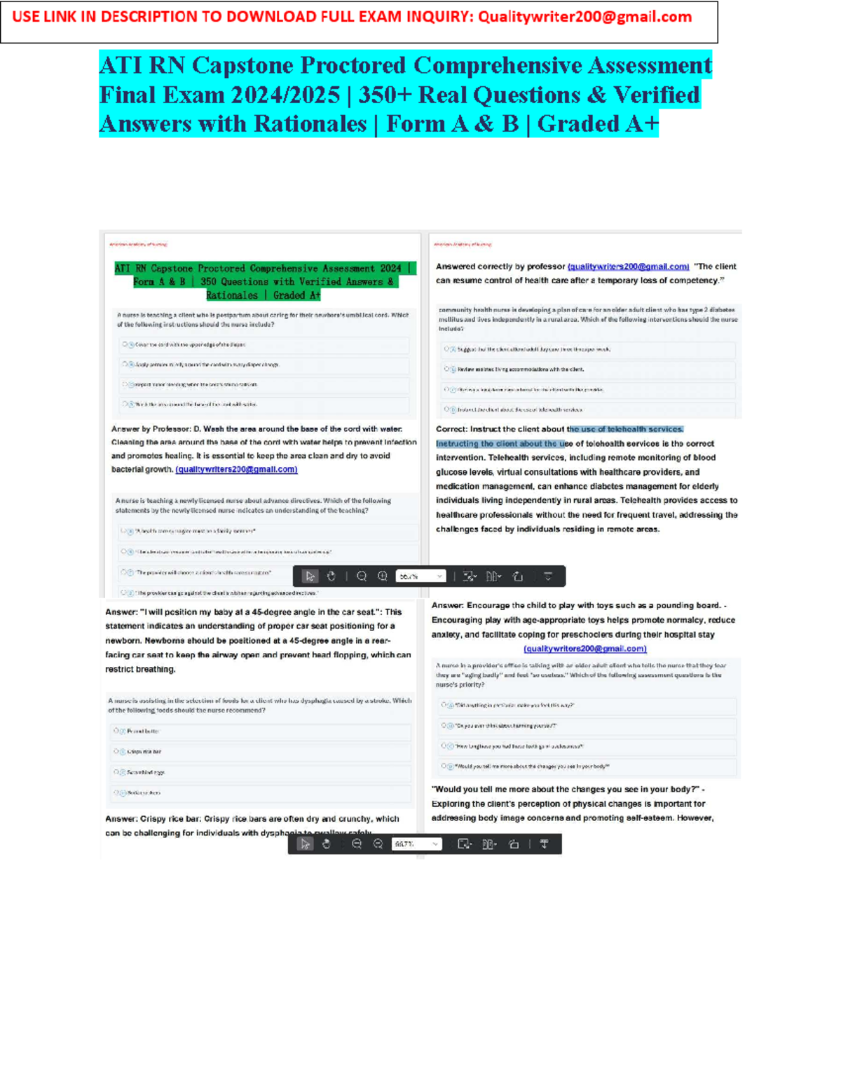 ATI RN Capstone Proctored Comprehensive Assessment Final Exam 2025 - Studocu