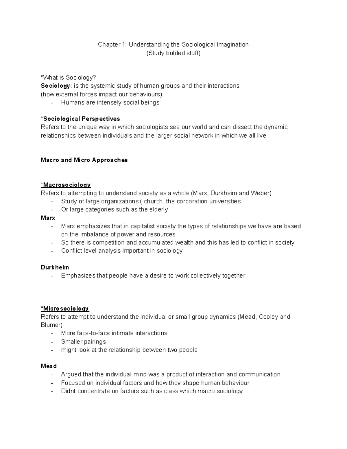 Sociology 101: Chapter 1 - Understanding the Sociological Imagination ...