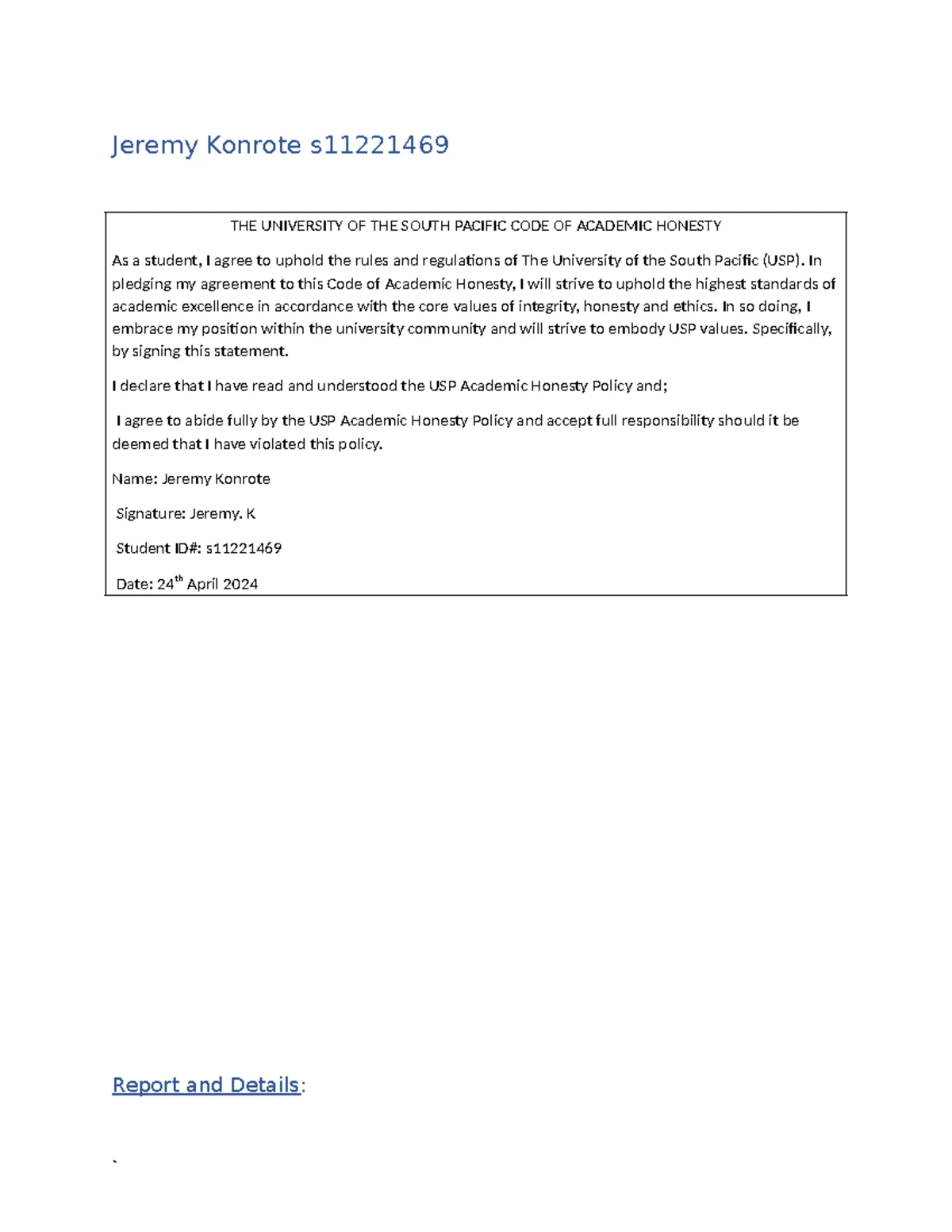 GE101 Field Trip Assignment - GE101 Field Trip Assignment Cover Page ...