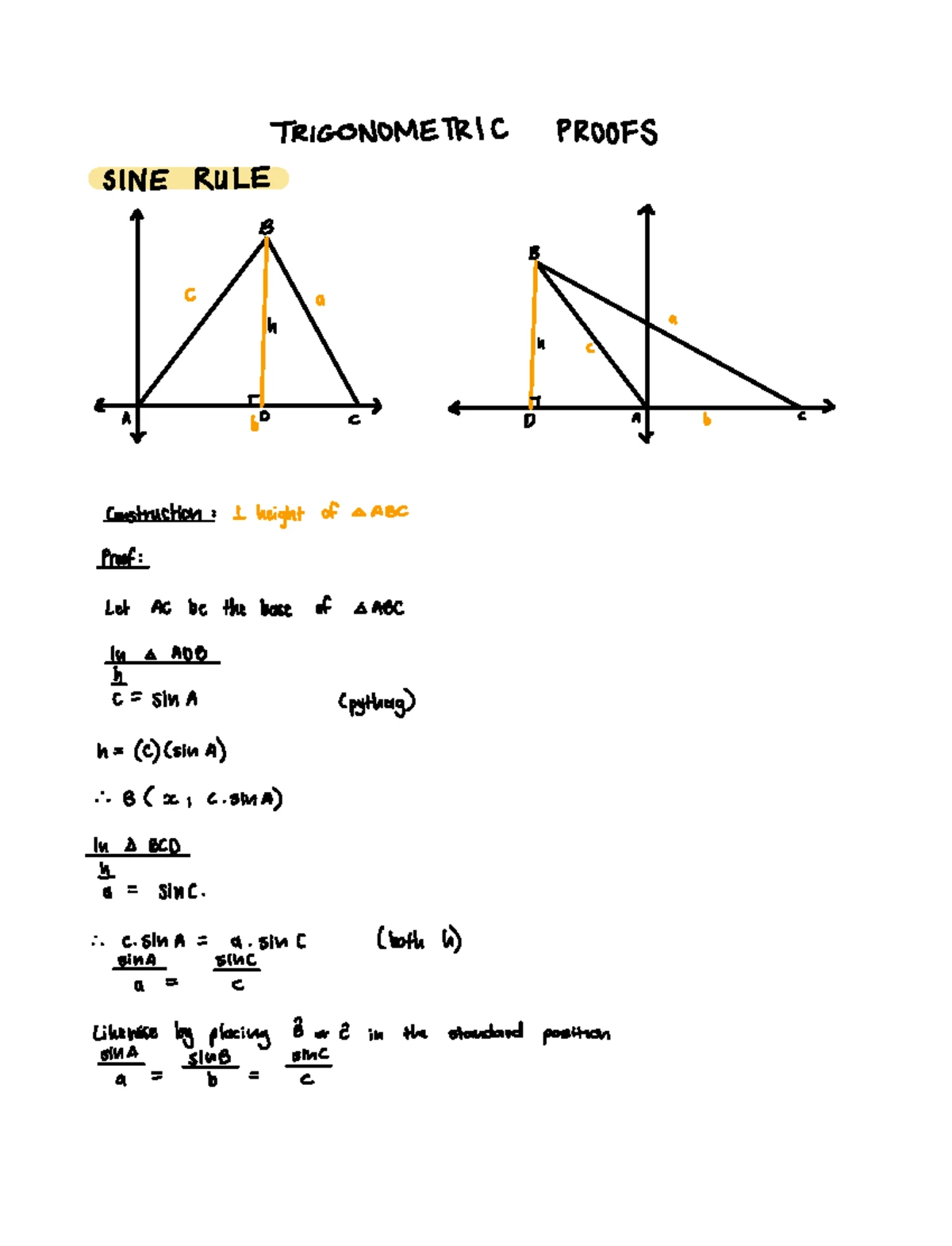 Grade 11 Trigonometry Revision Notes (TRIG 11) - Studocu