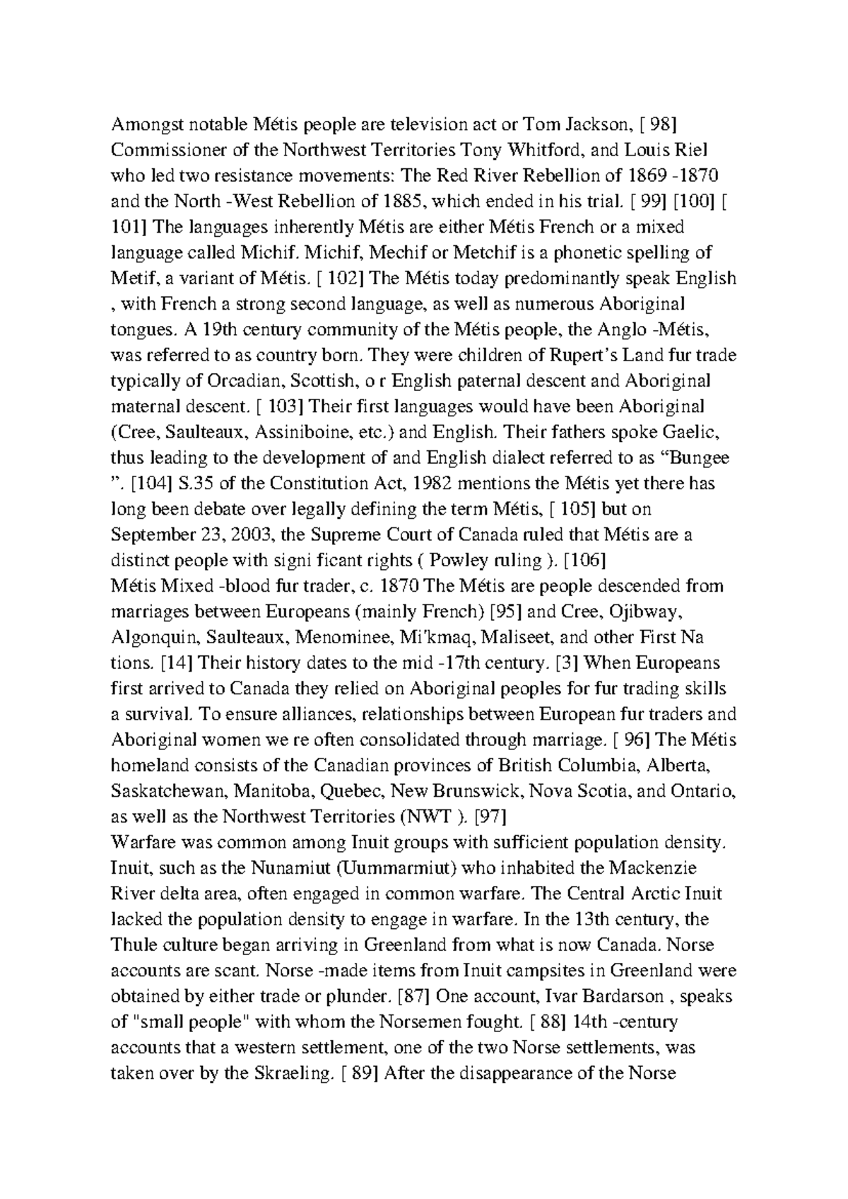 History Project - Indigenous Peoples of Canada (HIST 101) - Studocu