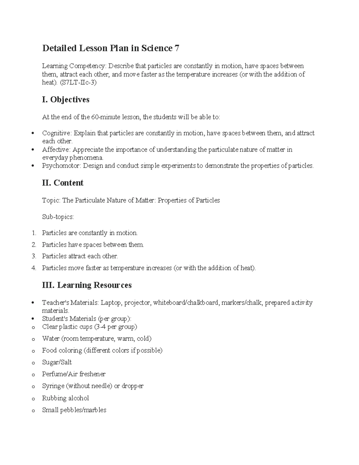 Detailed Lesson Plan in Science 8: Patterns of Inheritance - Studocu