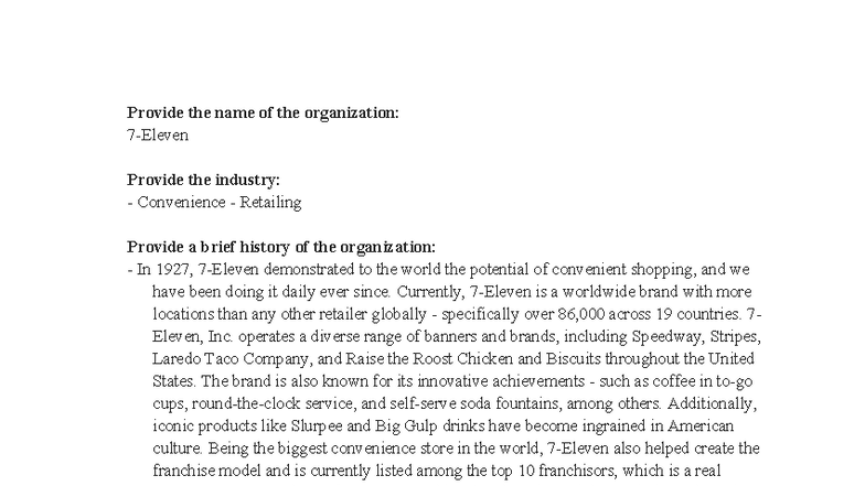 7-Eleven Case Study: History & Industry Insights (MKT 101) - Studocu