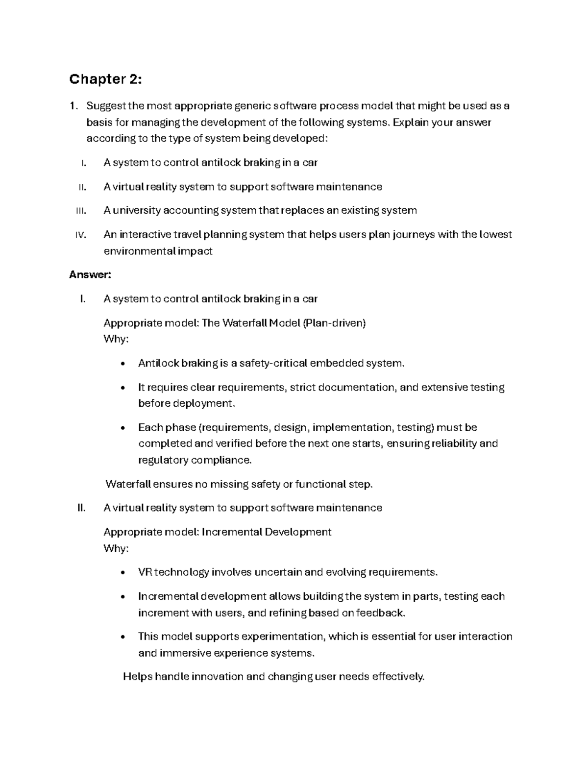 Chapter 2: Software Process Models for System Development - Studocu