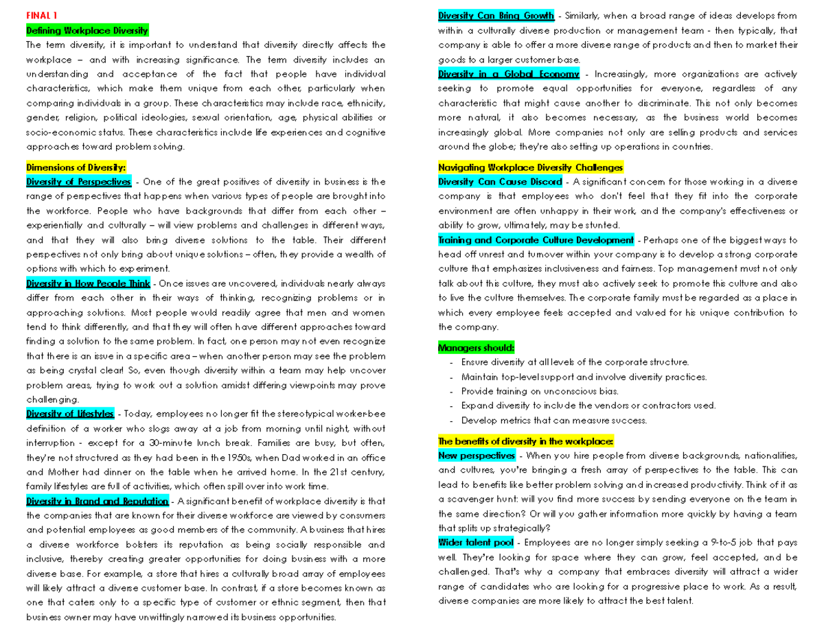 Finalllllmulti- Google Docs - FINAL 1 Diversity Can Bring Growth Similarly, when a broad range ...