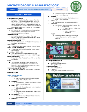 MICP 211 - Ascariasis: Overview, Symptoms, Diagnosis, and Treatment - Studocu