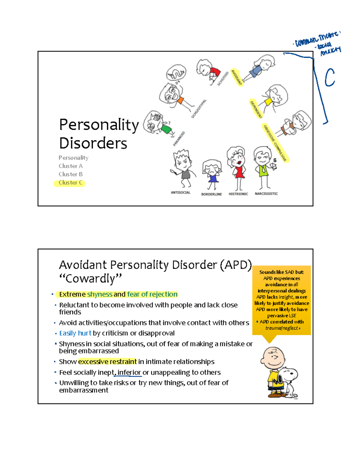 Personality Disorders Overview: Clusters A, B, and C Analysis ...