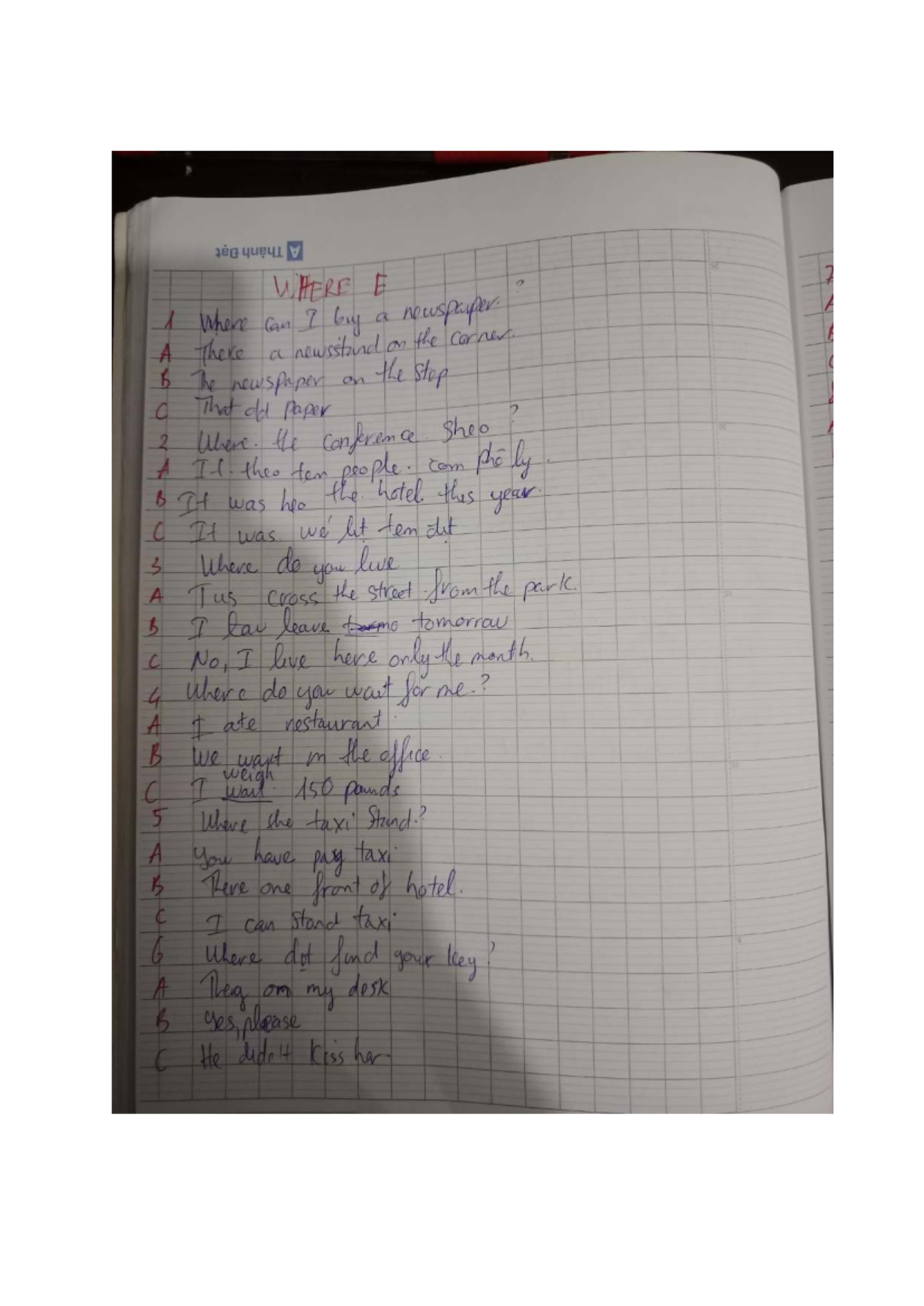 Where E-F - English Language Practice Questions and Answers - Studocu