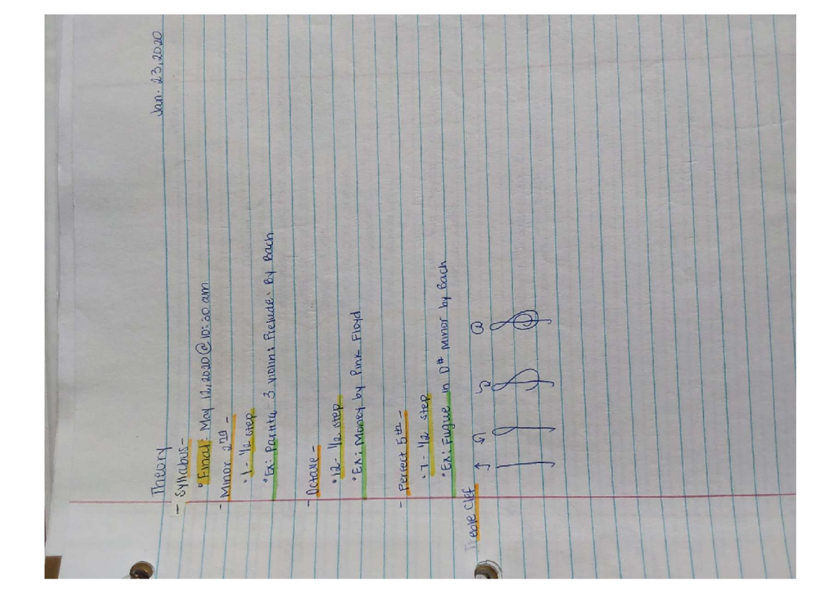 MUSIC Theory Review: Final Exam Notes & Key Signatures Overview - Studocu