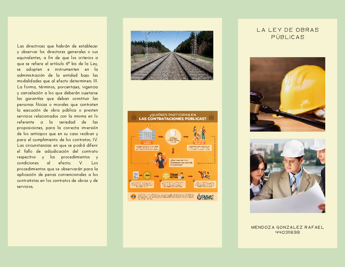 Act.8 triptico - La Ley de Obras Públicas mendoza gonzalez rafael ...