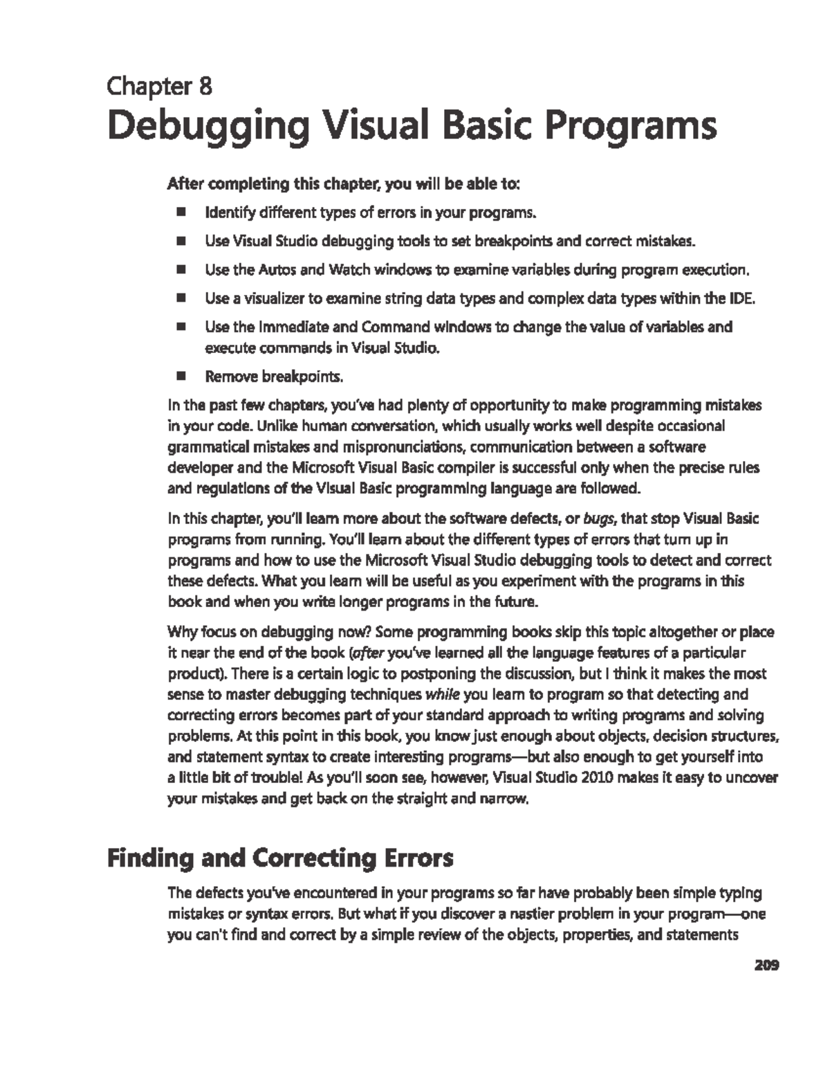 Chapter 8: Debugging Visual Basic Programs (CS101) - Studocu