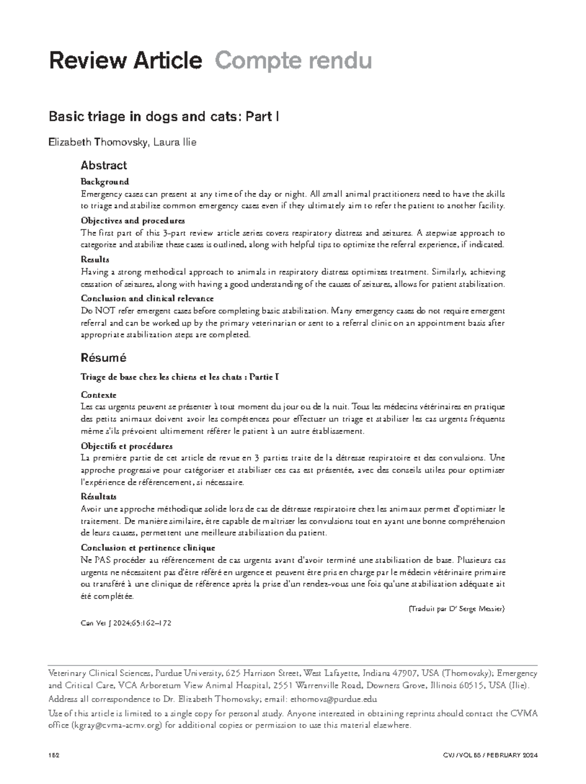 Basic Triage in Dogs and Cats: Part I - Emergency Management Guide ...