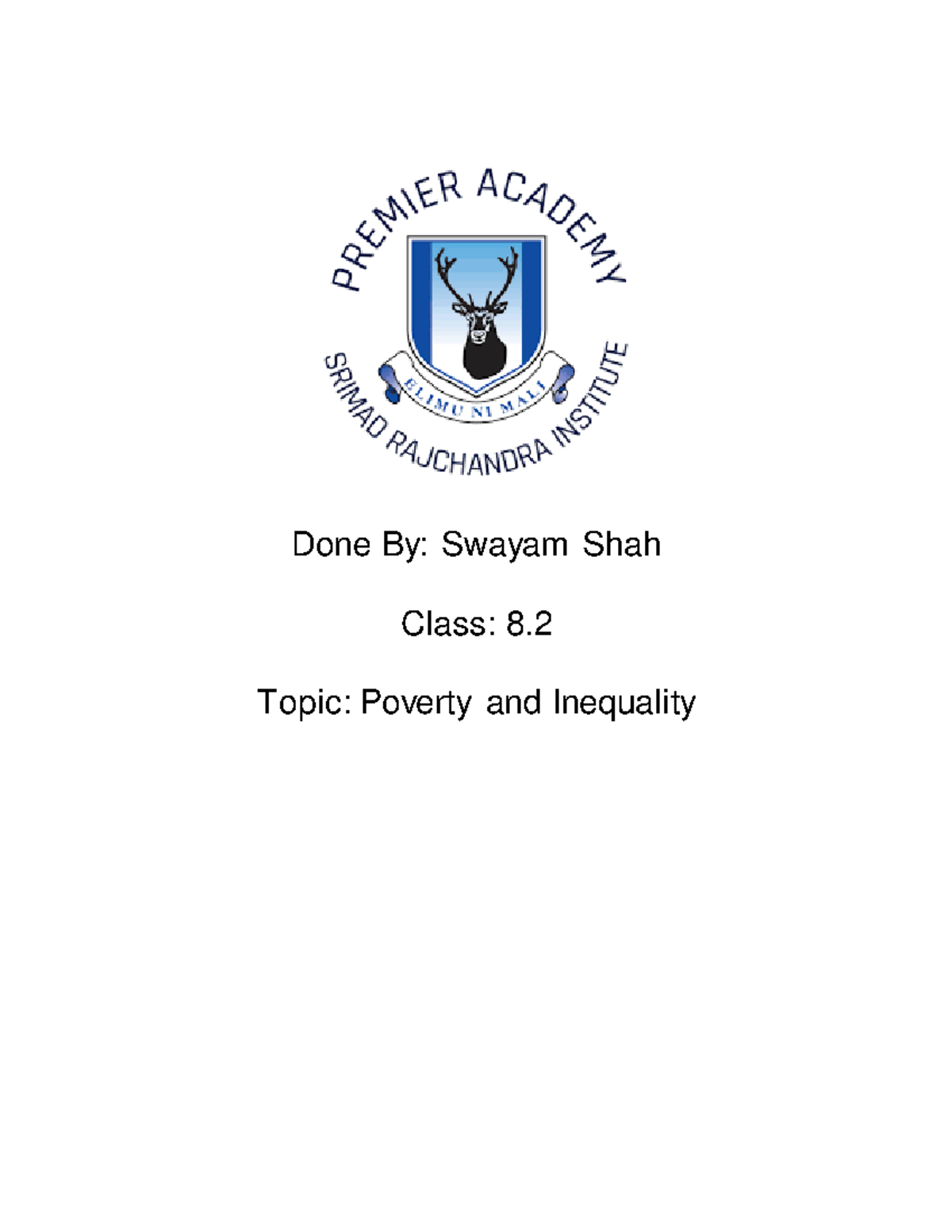 Poverty and Inequality: Local, National, and Global Perspectives (Class ...