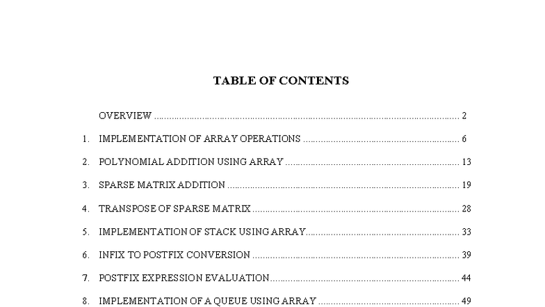 Data Structures Lab Record (DS LAB) - Array & Linked List Operations - Studocu