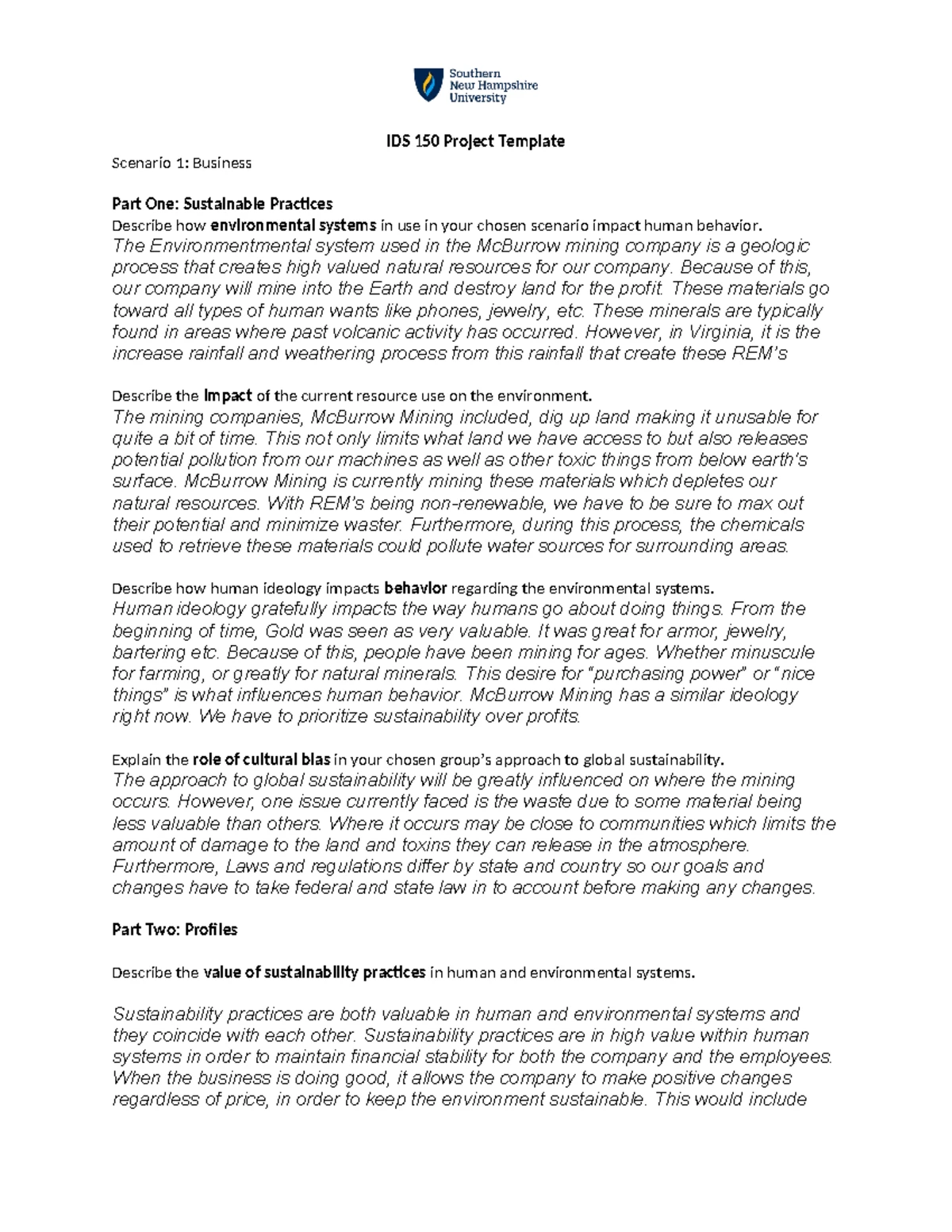 Module 2 Discussion: Exploring Interconnectedness and Sustainability ...
