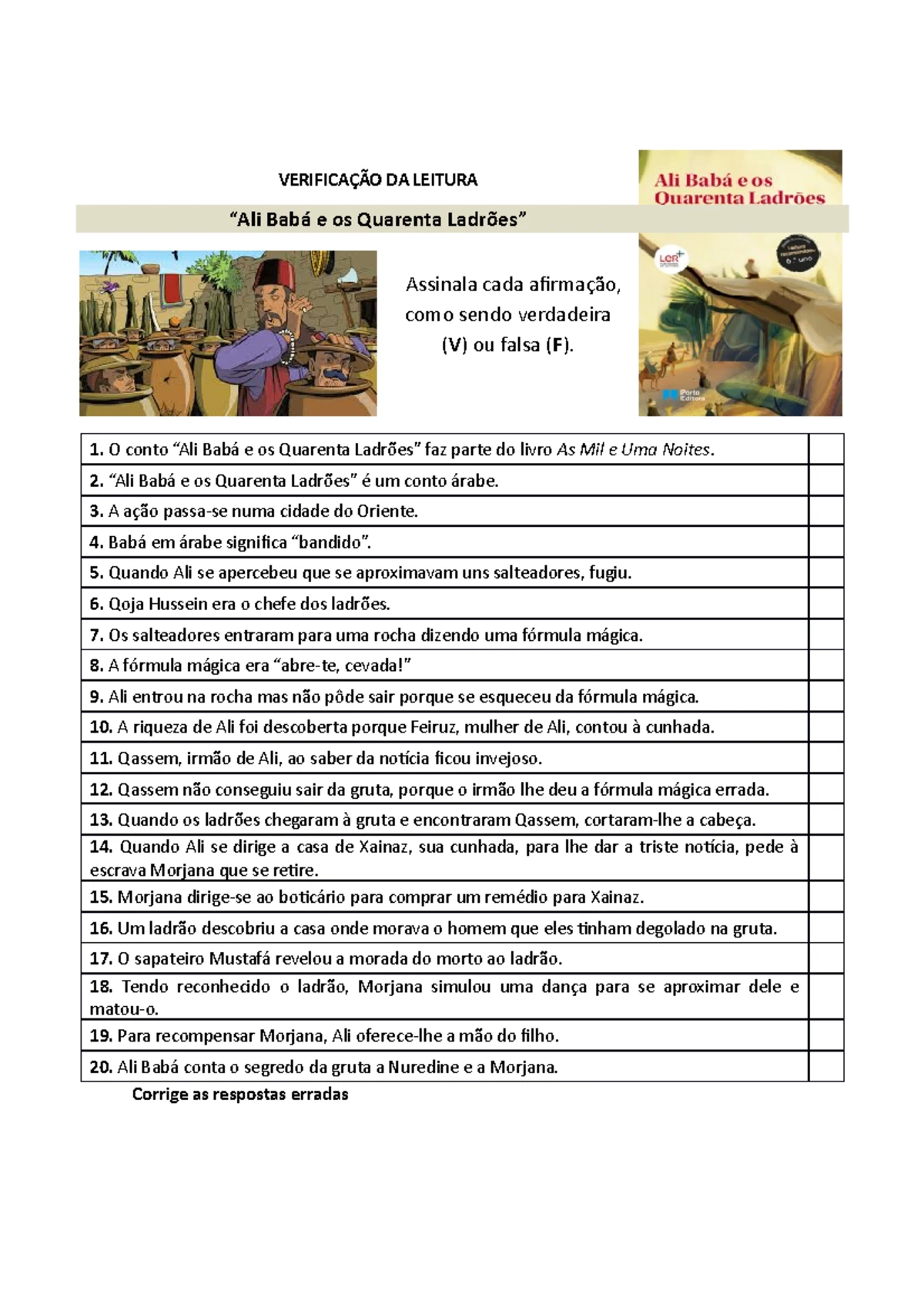 Guião de Leitura: Análise de "Leandro, Rei da Helíria" - 7º Ano ...