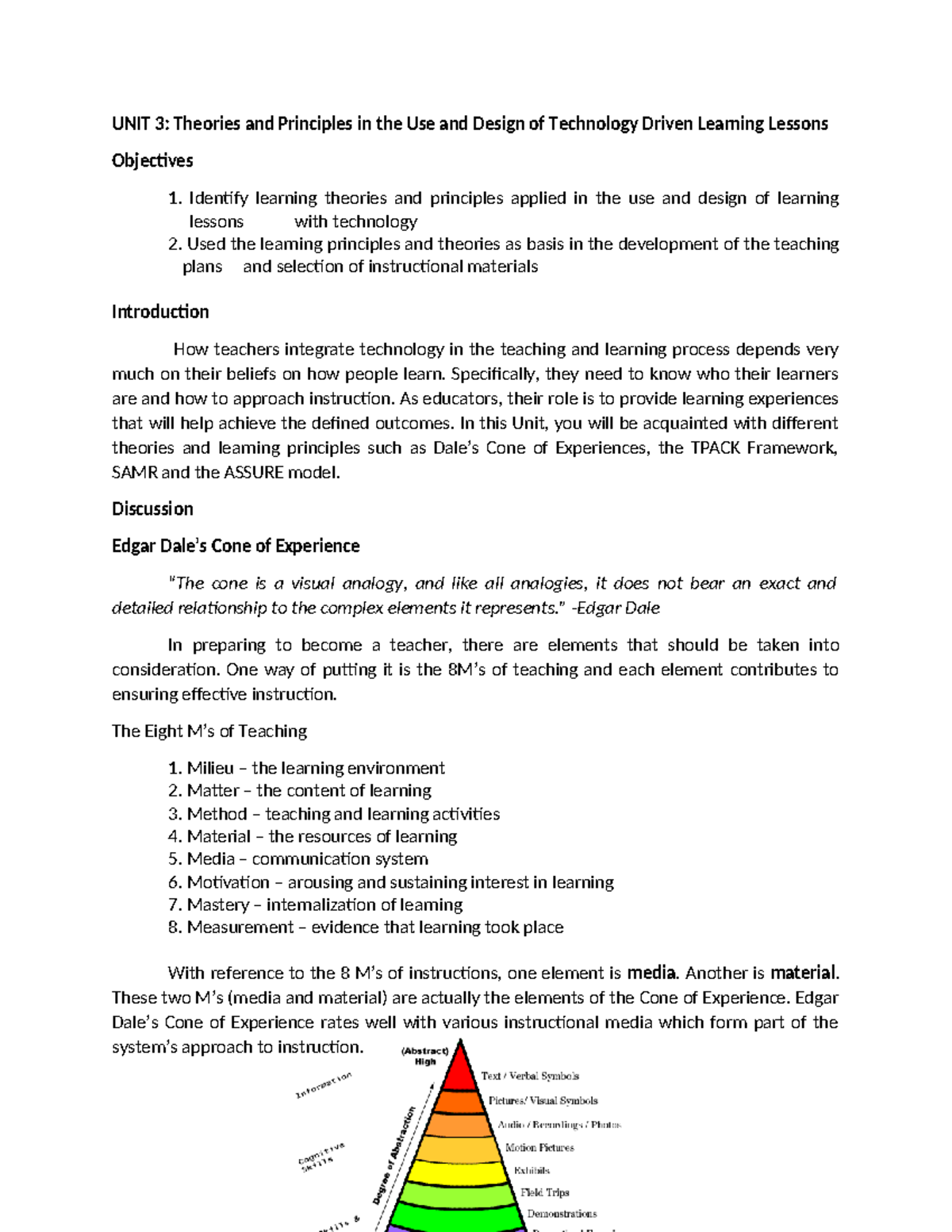 Group-3 - Theoretical Frameworks in Tech-Driven Learning Design - Studocu